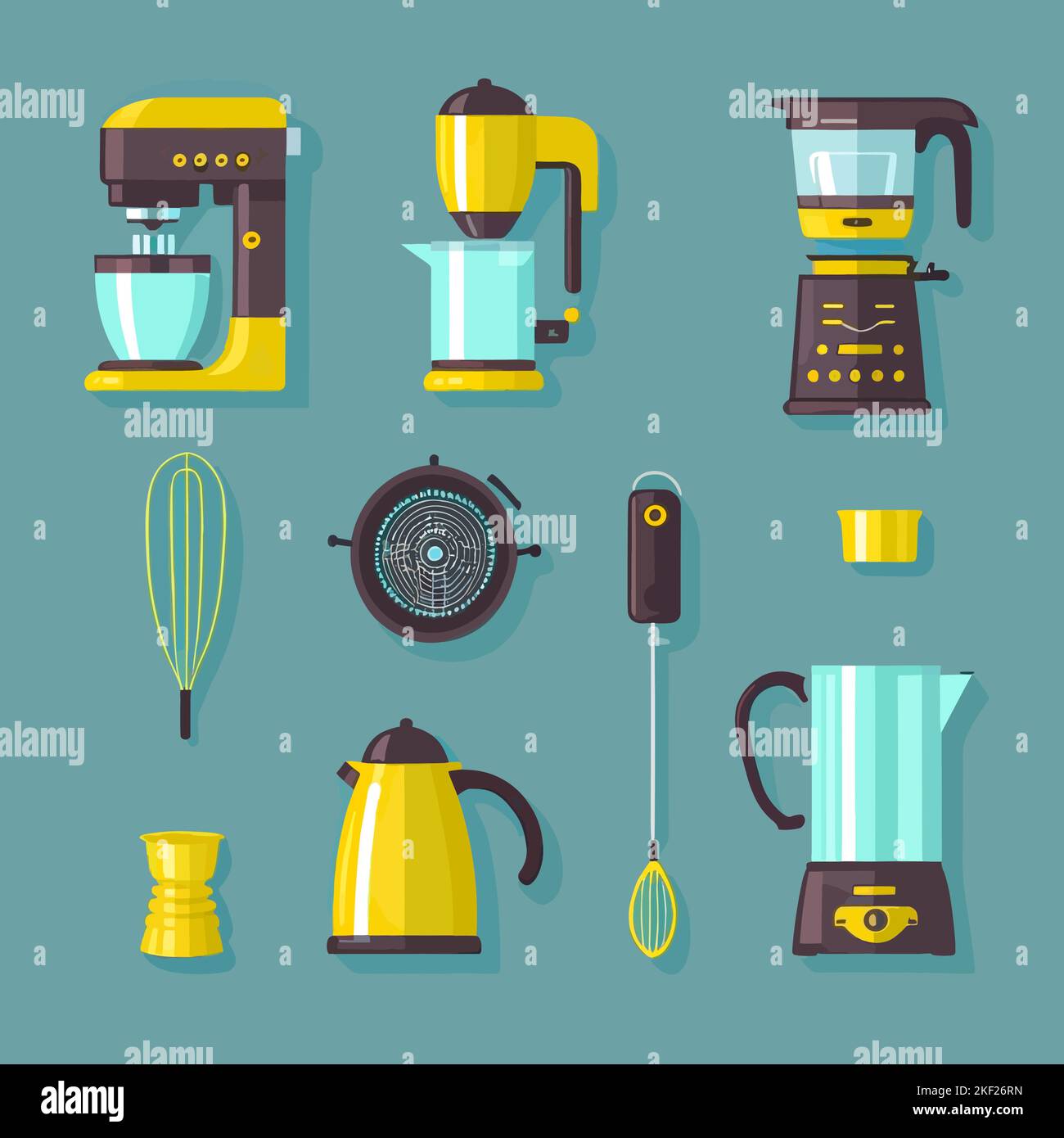 Kitchen equipment details Stock Vector Images - Alamy