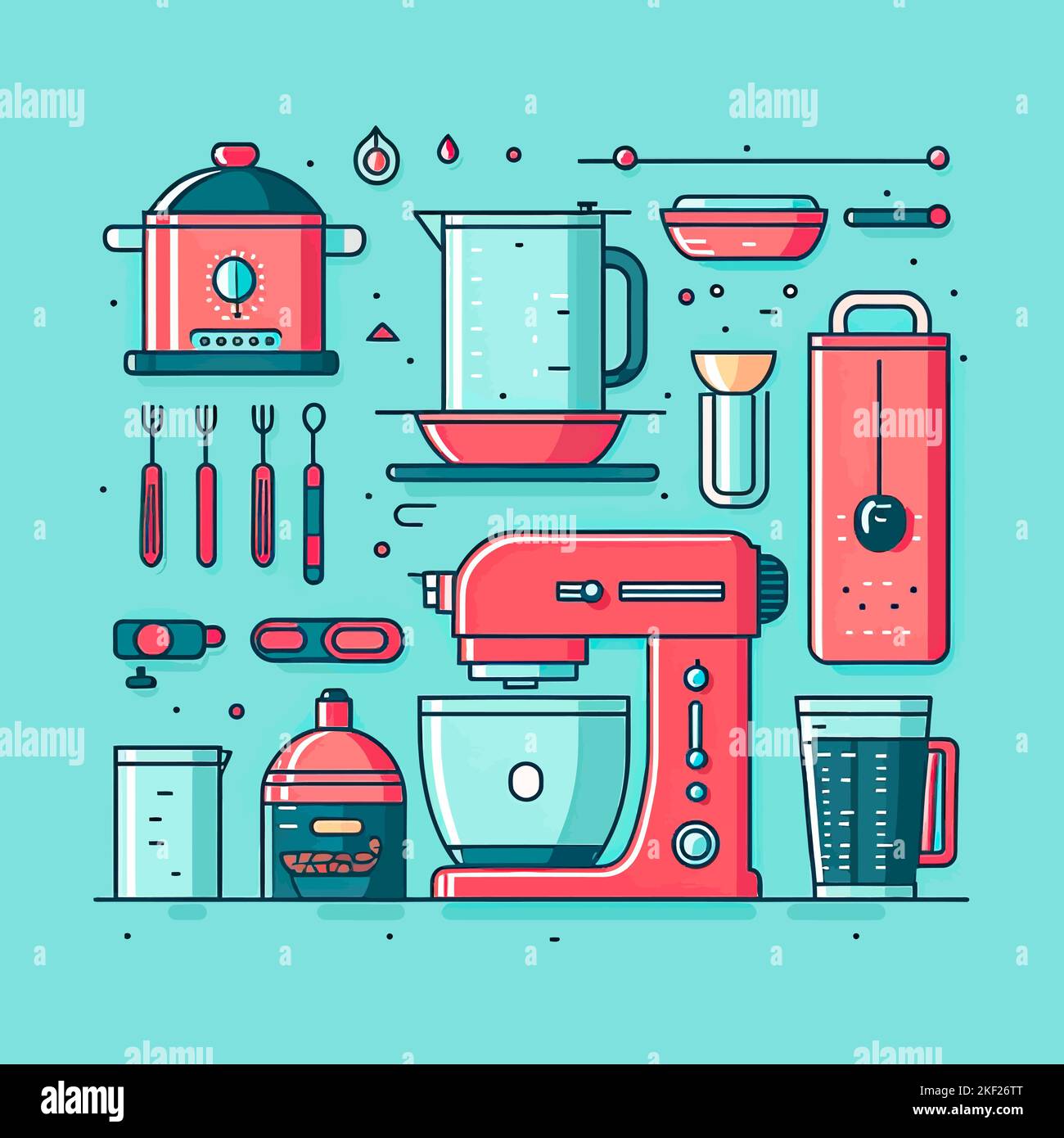 Kitchen details Stock Vector Images - Alamy