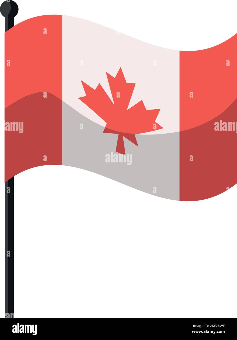 Canadian Flag Waving Vector