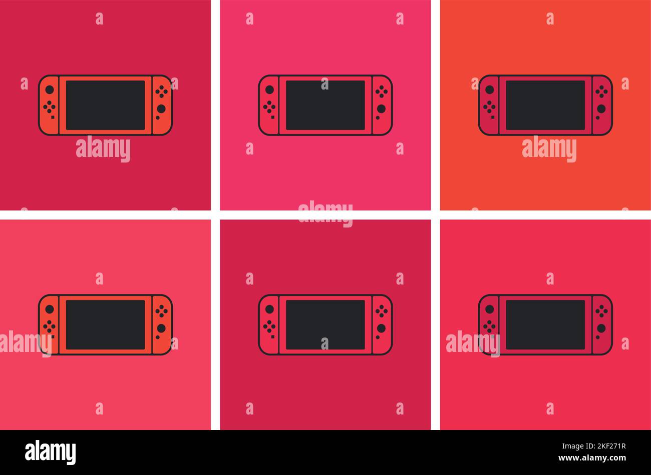 Game controller design template icon. Nintendo Switch. Gamepad Stock ...