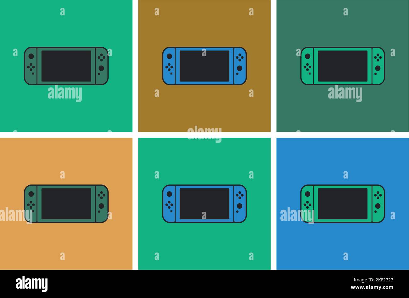 Game controller design template icon. Nintendo Switch. Gamepad Stock ...