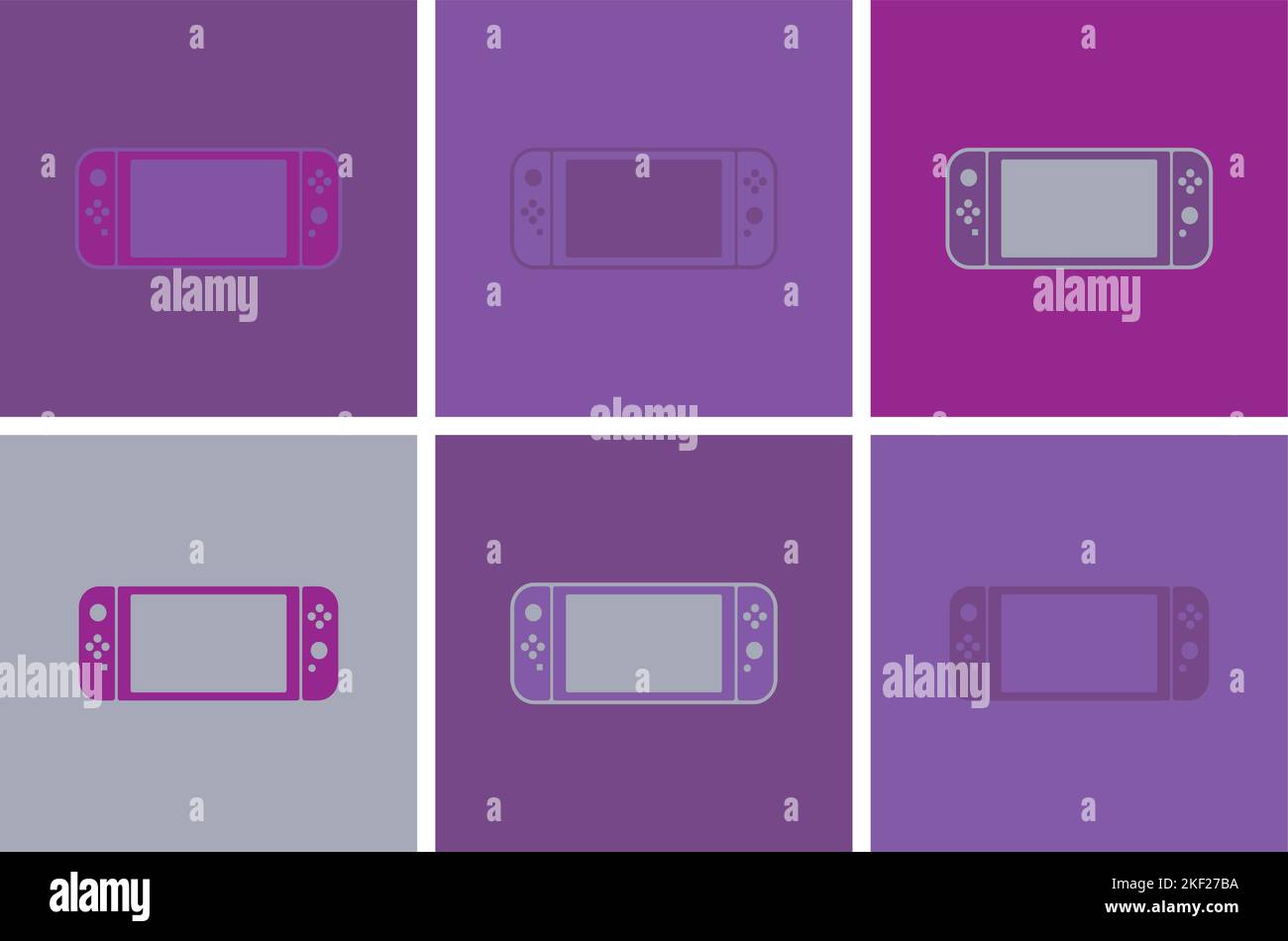 Game controller design template icon. Nintendo Switch. Gamepad Stock ...