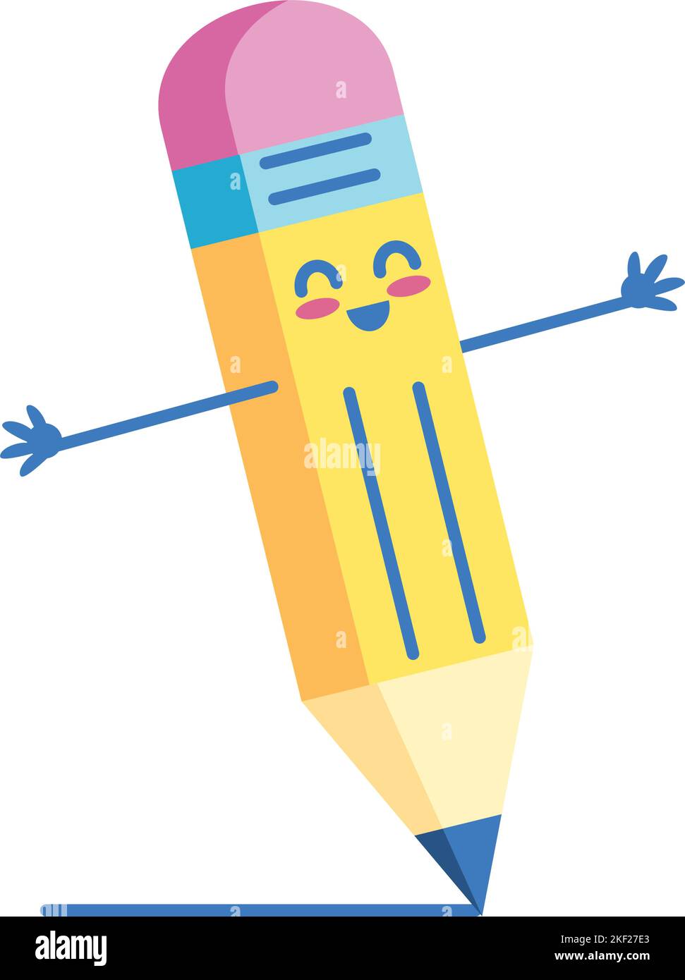 pencil cartoon school Stock Vector Image & Art - Alamy