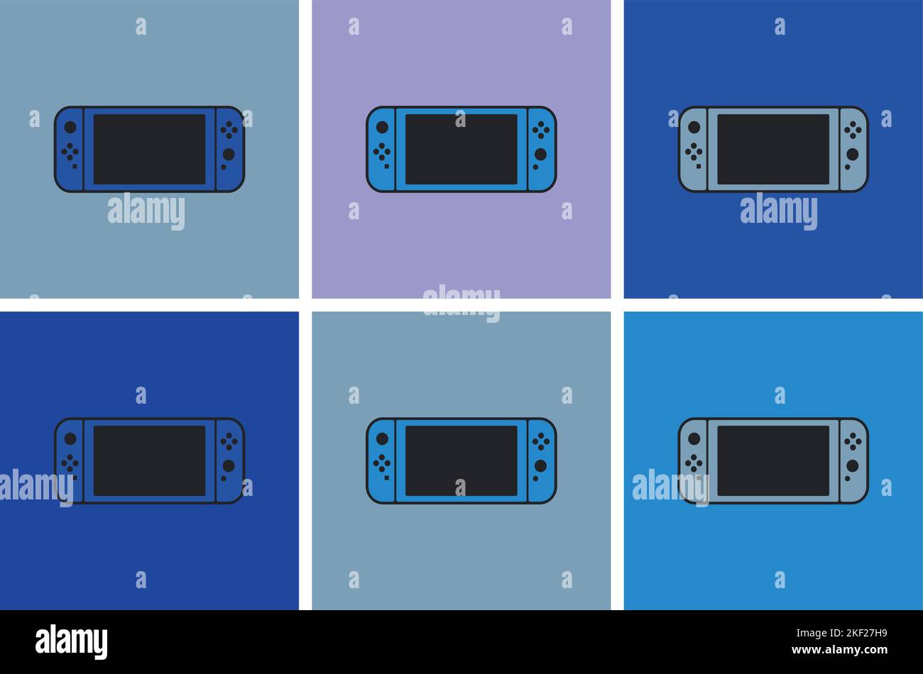 Game controller design template icon. Nintendo Switch. Gamepad Stock ...