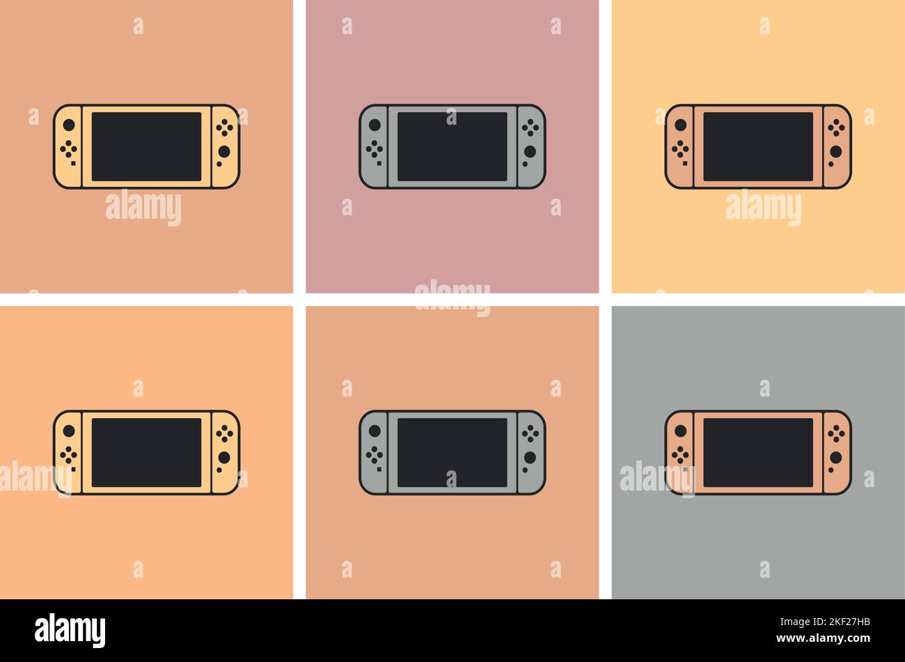 Game controller design template icon. Nintendo Switch. Gamepad Stock ...