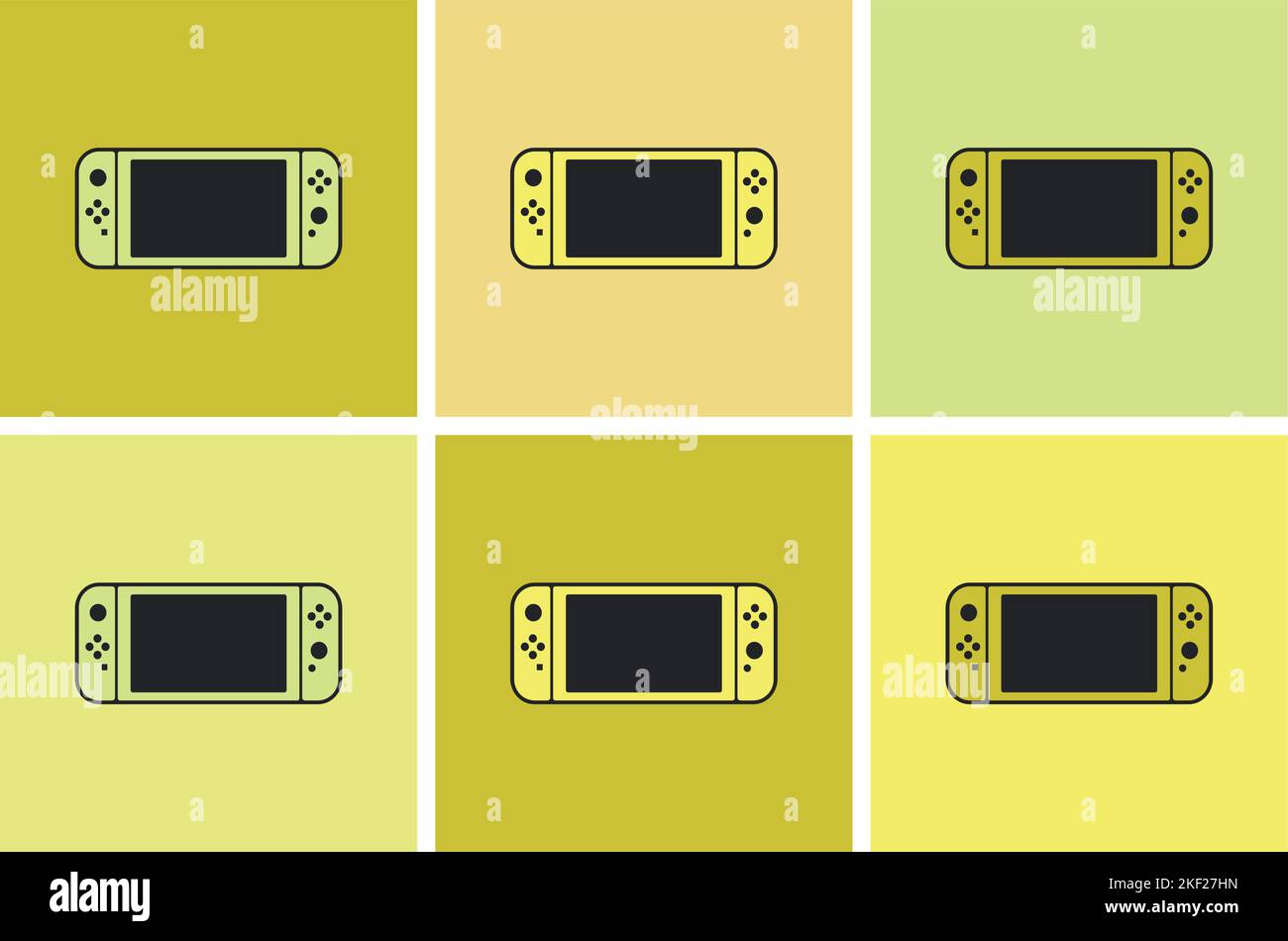 Game controller design template icon. Nintendo Switch. Gamepad Stock ...