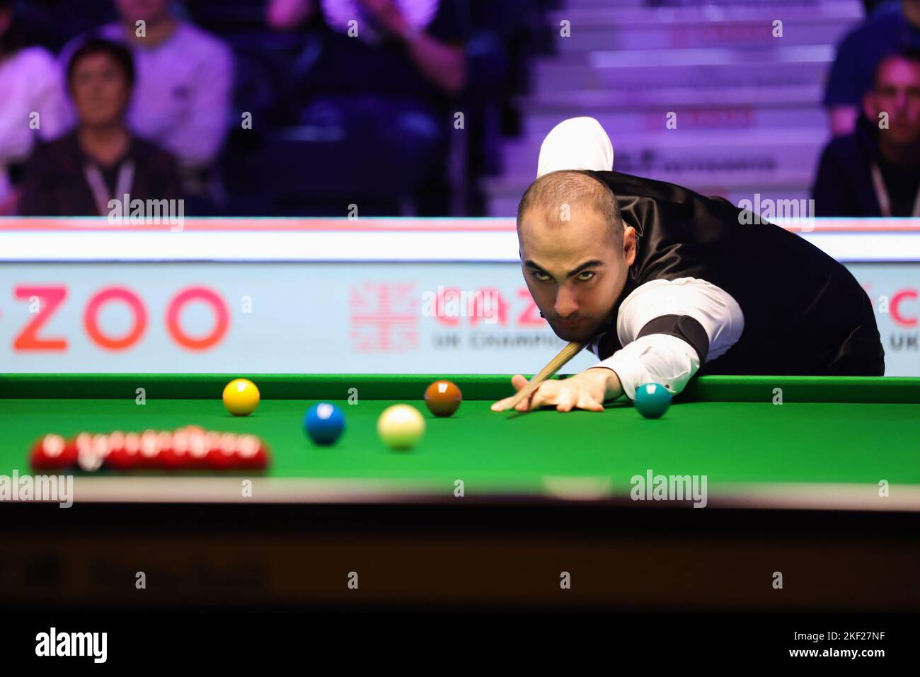 Iran’s Hossein Vafaei during day four of the Cazoo UK Snooker ...