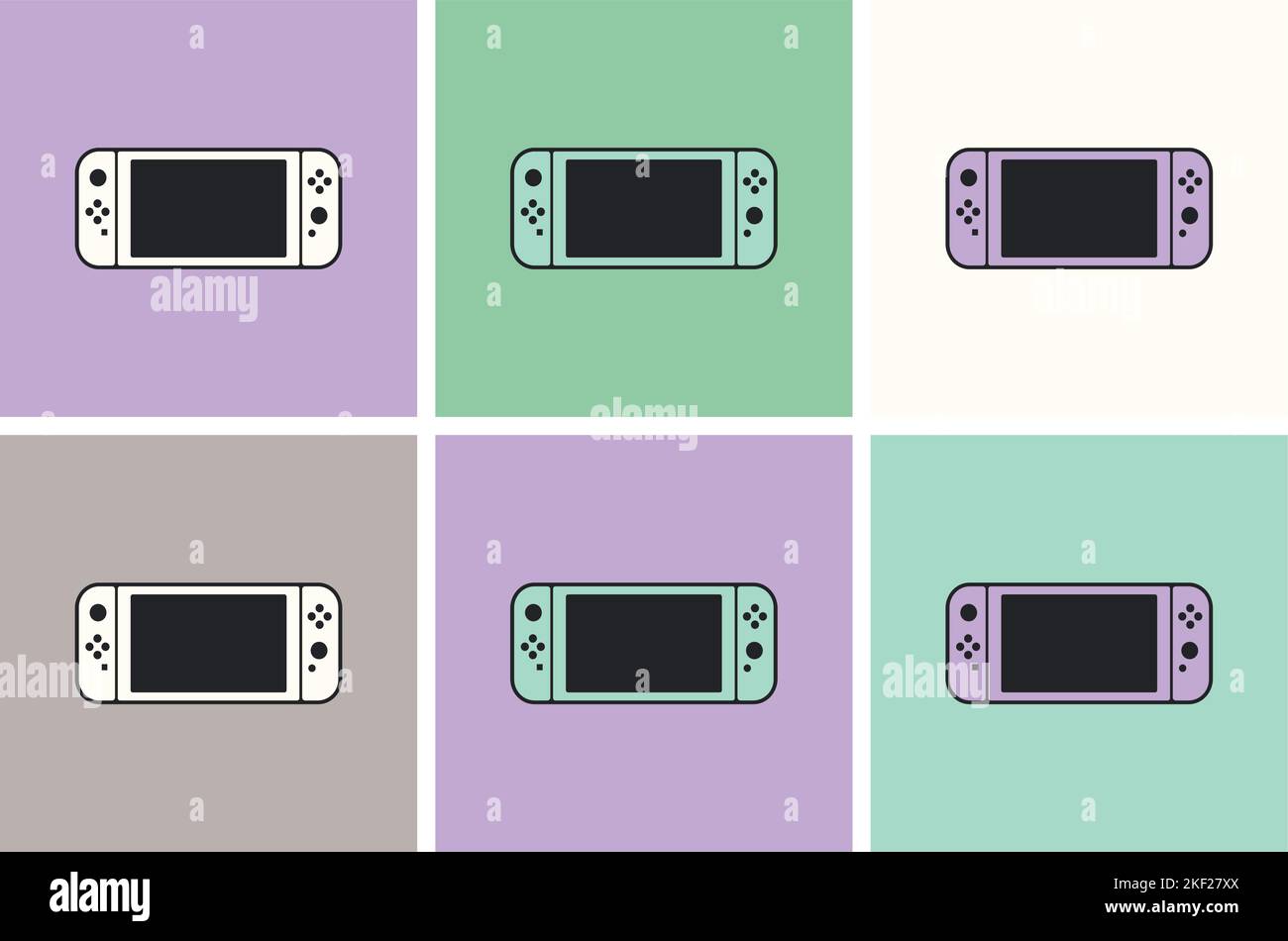 Game controller design template icon. Nintendo Switch. Gamepad Stock ...