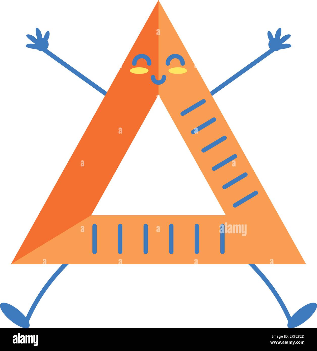 triangle ruler cartoon school Stock Vector Image & Art - Alamy