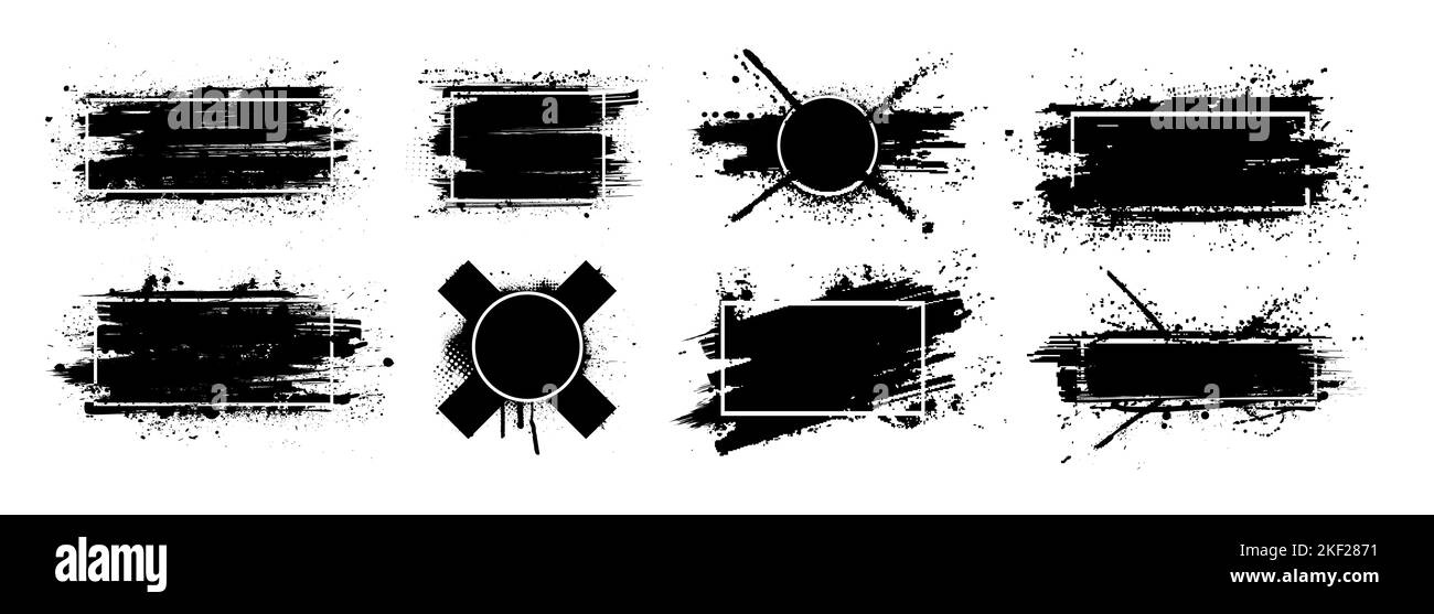 Dirty artistic grunge texture with frame isolated on white background ...