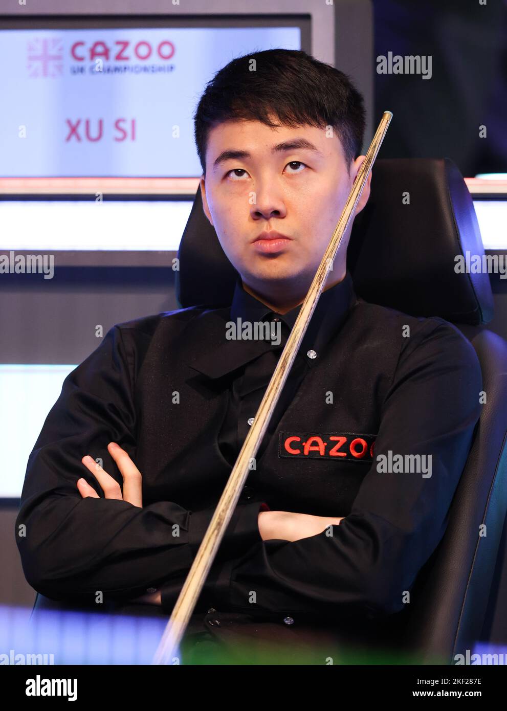 China’s Xu Si during day four of the Cazoo UK Snooker Championship at ...