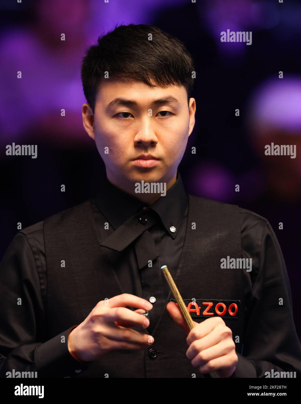 China’s Xu Si during day four of the Cazoo UK Snooker Championship at ...