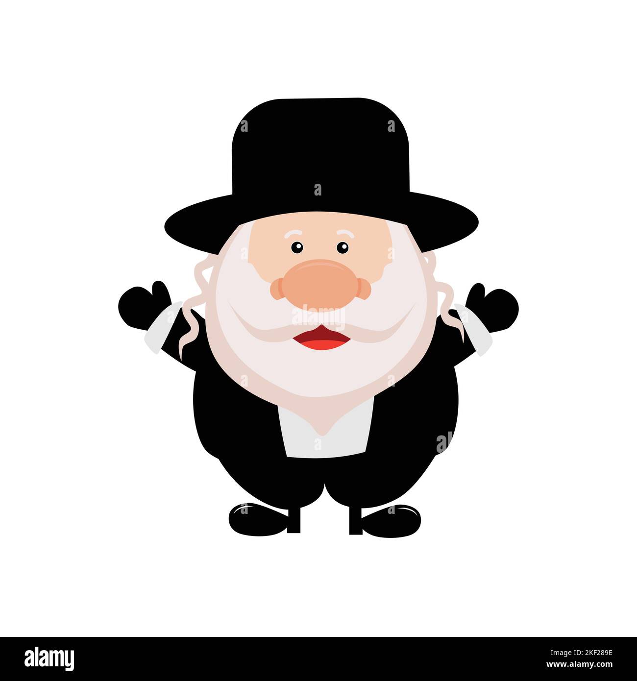 Religious jewish men cartoon vector on white background Stock Vector ...