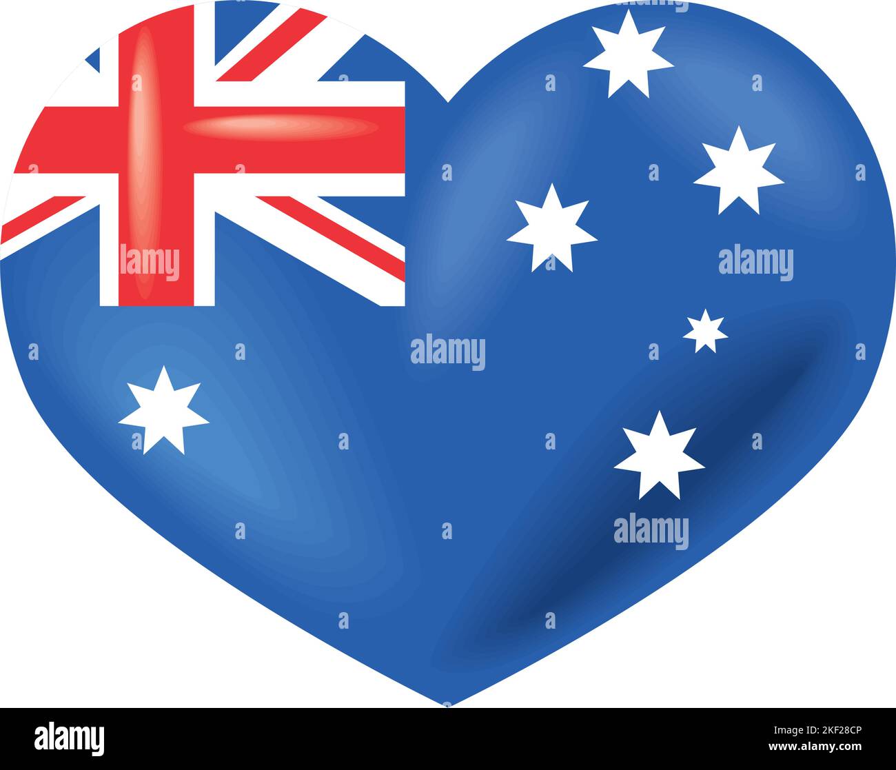 Heart shape australian flag icon Stock Vector Images - Alamy