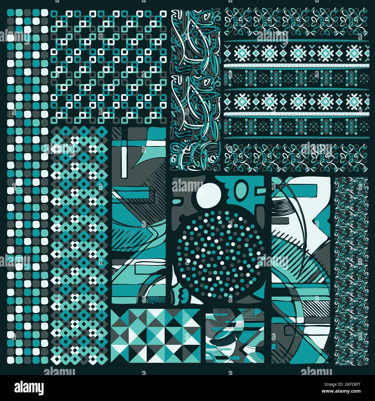 Green collage Stock Vector Images - Alamy