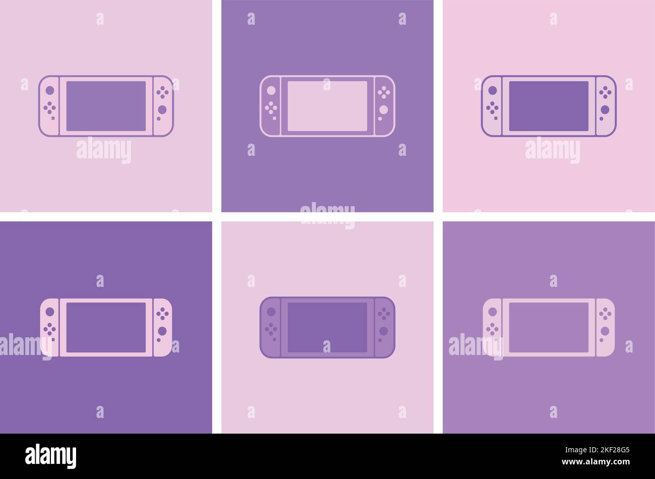 Game controller design template icon. Nintendo Switch. Gamepad Stock ...