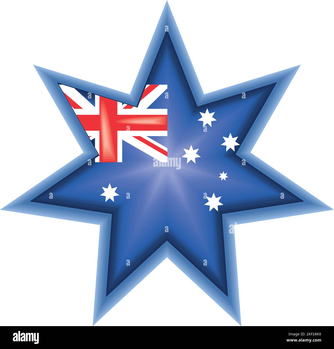 australia flag in star Stock Vector Image & Art - Alamy