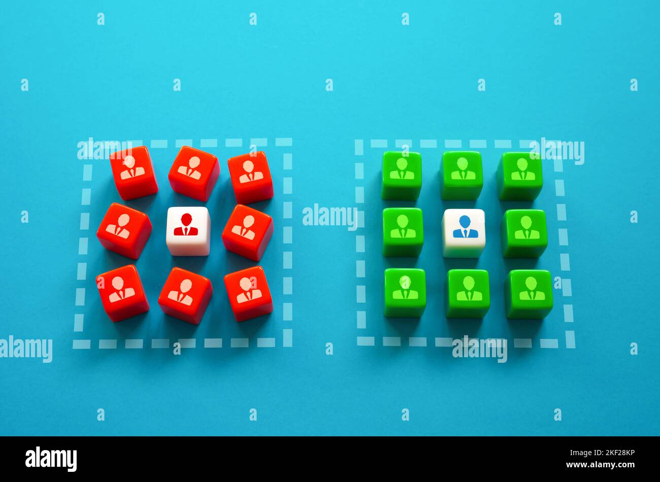 Comparison of successful and disordered teams. An example of a good and ...