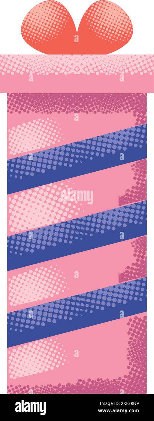 striped gift box Stock Vector Image & Art - Alamy