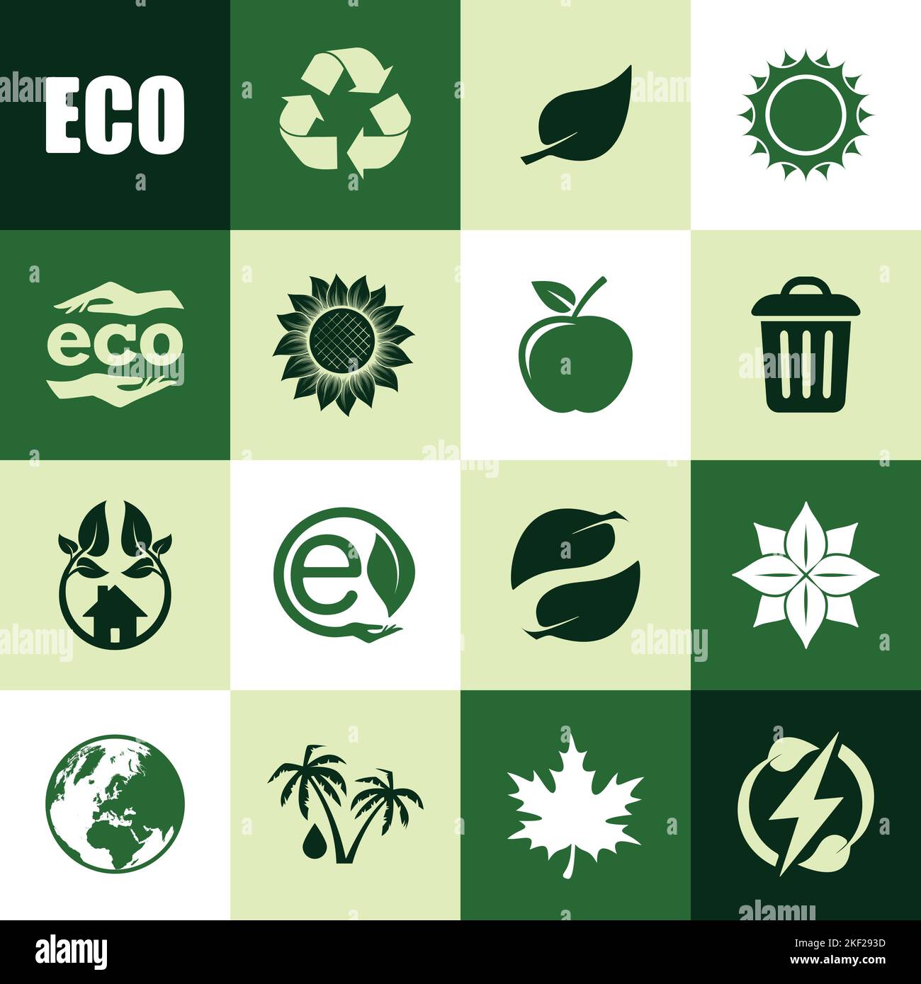 Eco friendly organic squares set Stock Vector Image & Art - Alamy