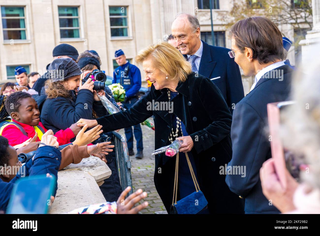Princess Astrid and Prince Lorenz attending Te Deum at the Saint ...