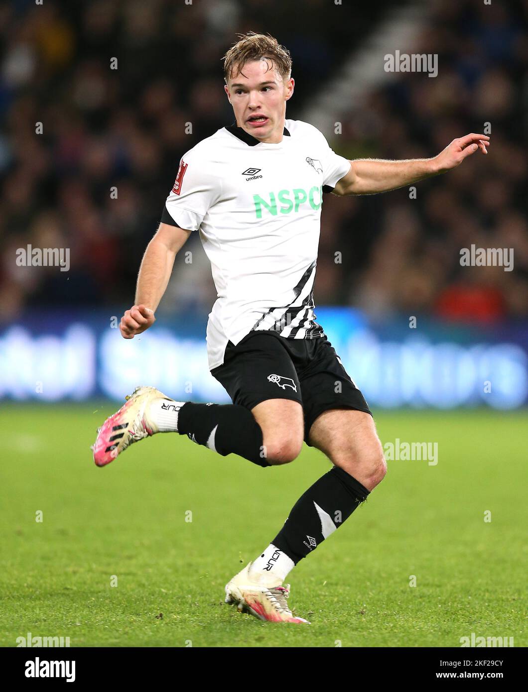 Derby County's Liam Thompson during the Emirates FA Cup first round ...