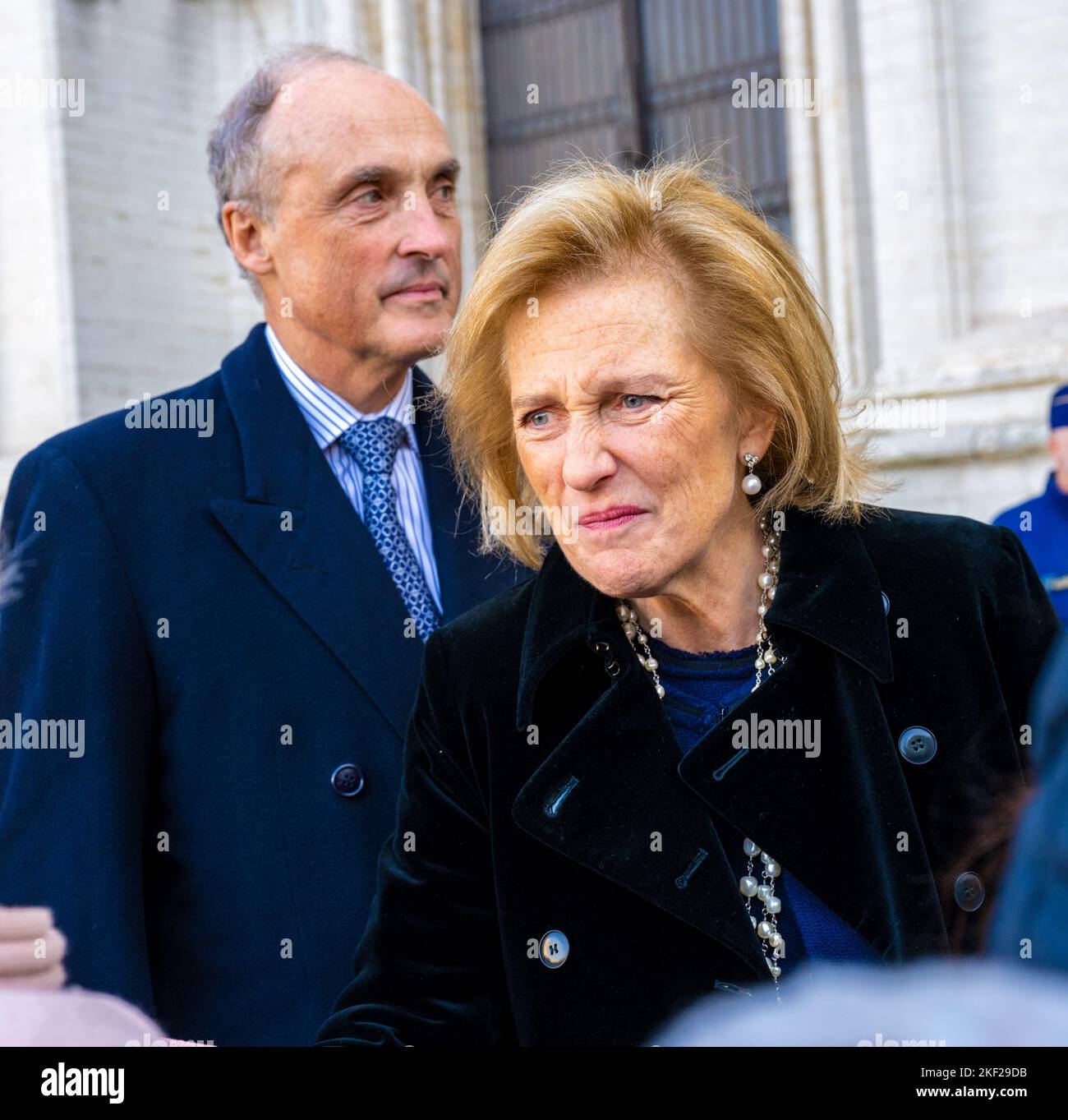 Princess Astrid and Prince Lorenz attending Te Deum at the Saint ...
