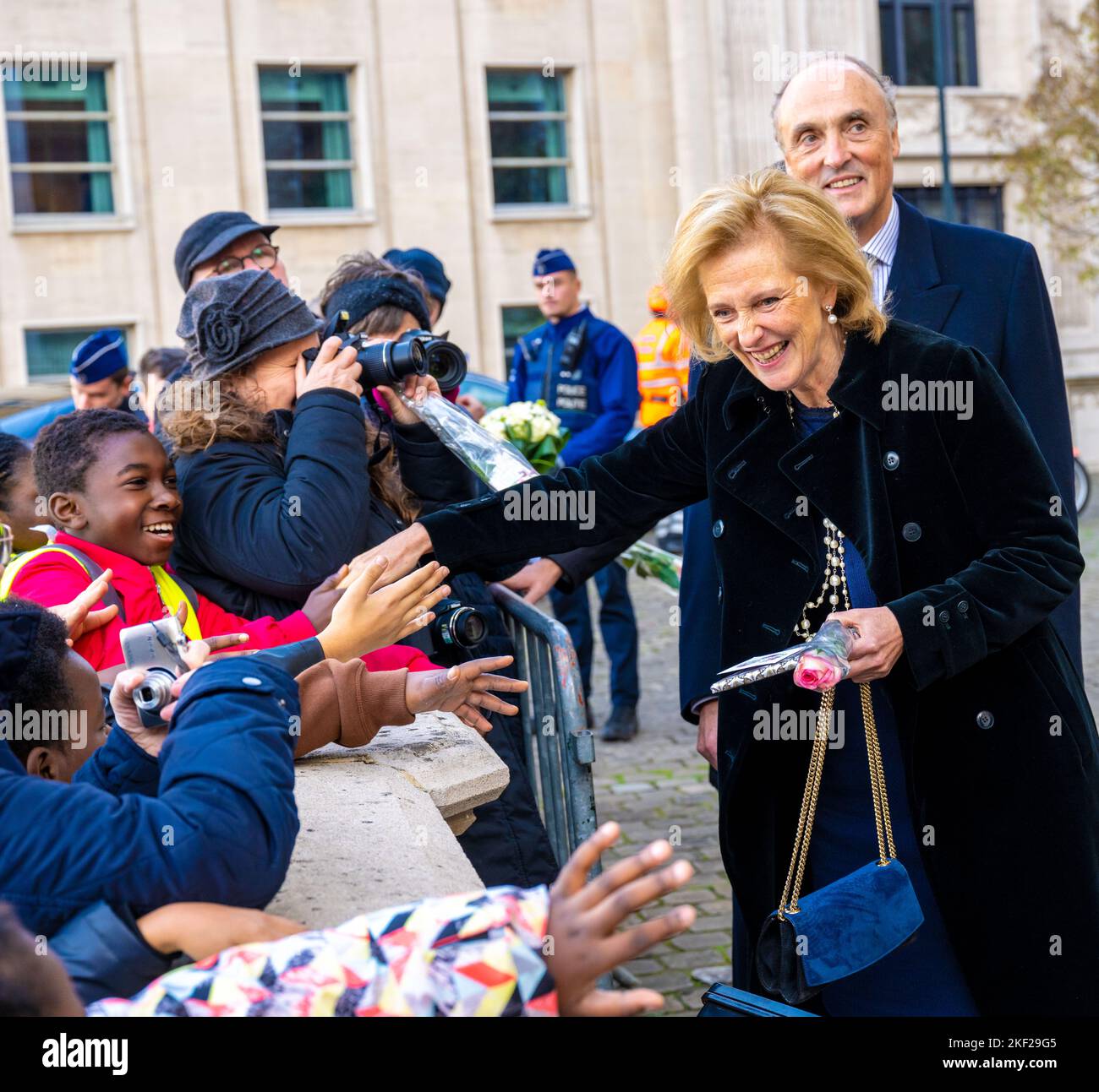 Princess Astrid and Prince Lorenz attending Te Deum at the Saint ...