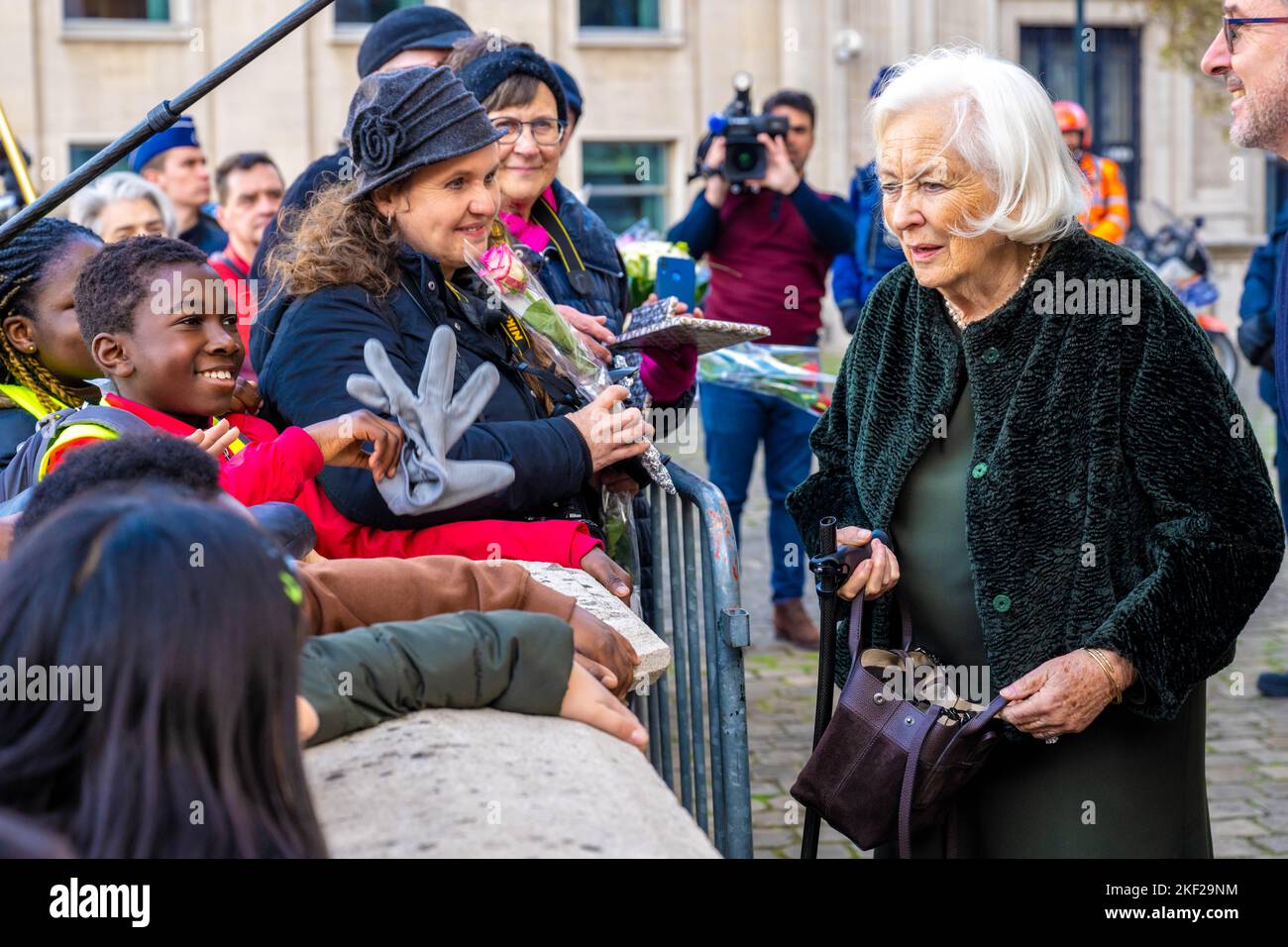 Queen Paola attending Te Deum at the Saint Michael and Saint Gudula ...