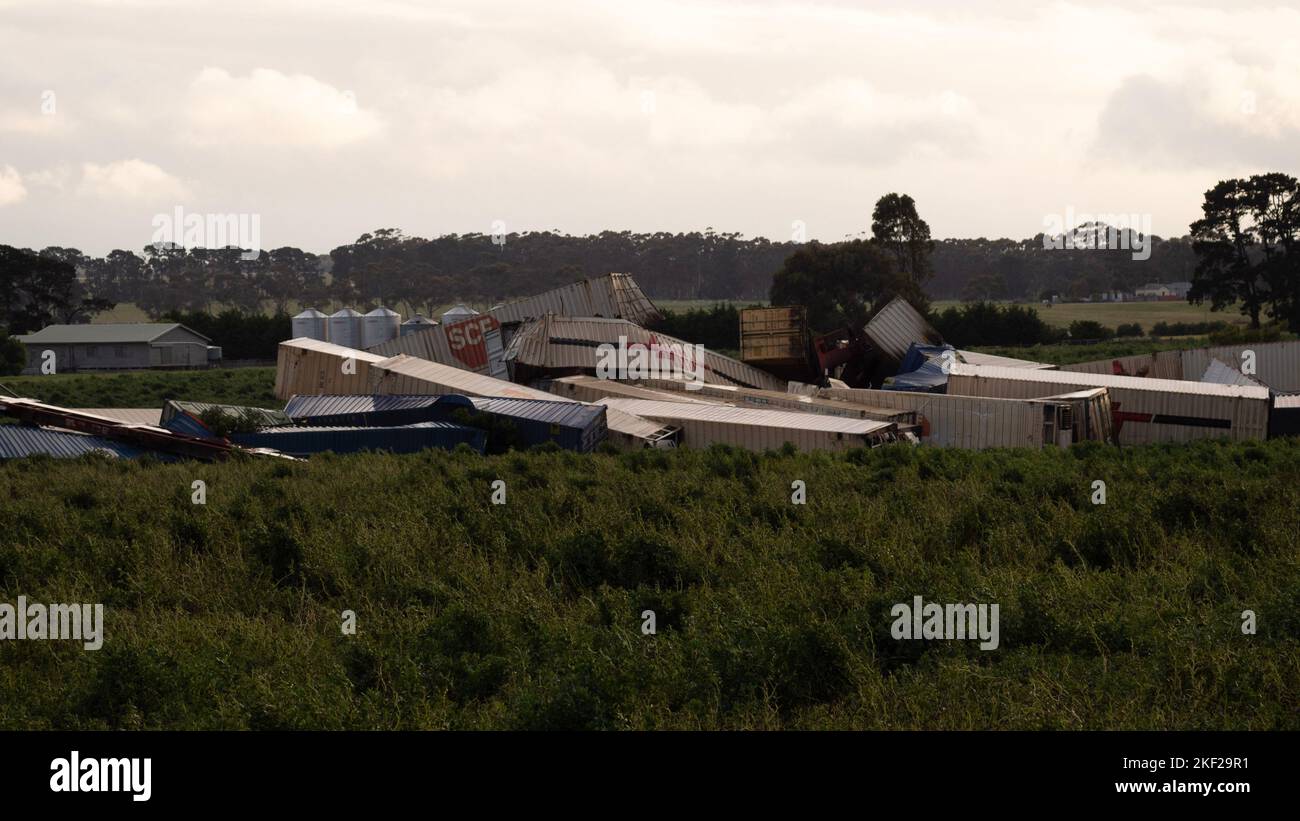 Train Accident Inverleigh Victoria Stock Photo - Alamy