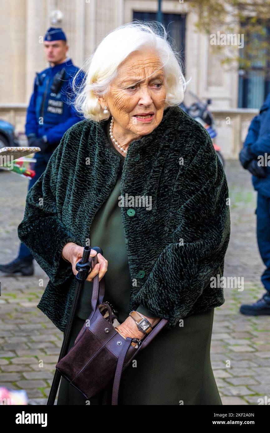 Queen Paola attending Te Deum at the Saint Michael and Saint Gudula ...