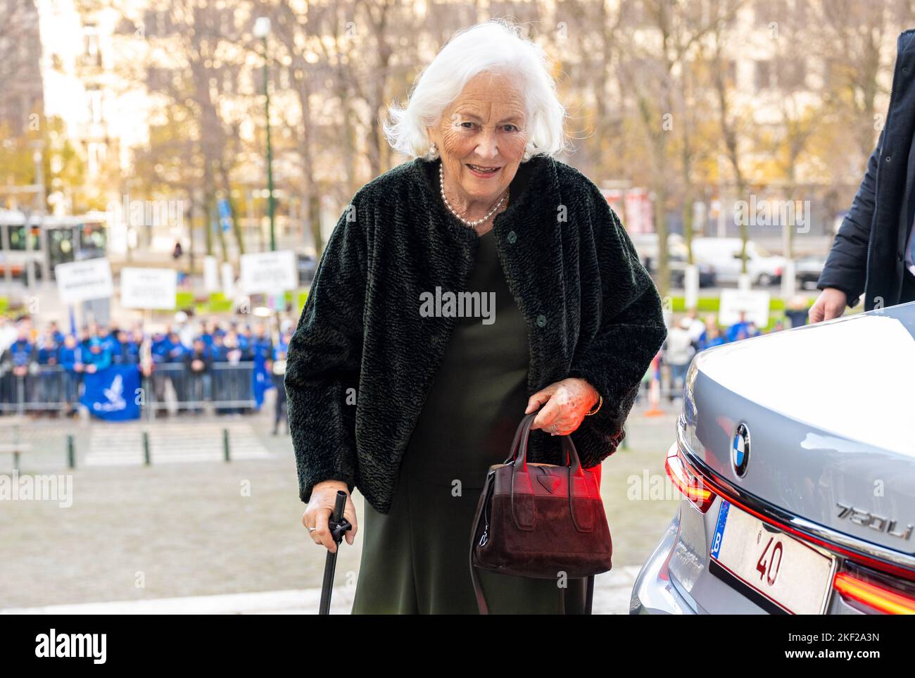 Queen Paola attending Te Deum at the Saint Michael and Saint Gudula ...