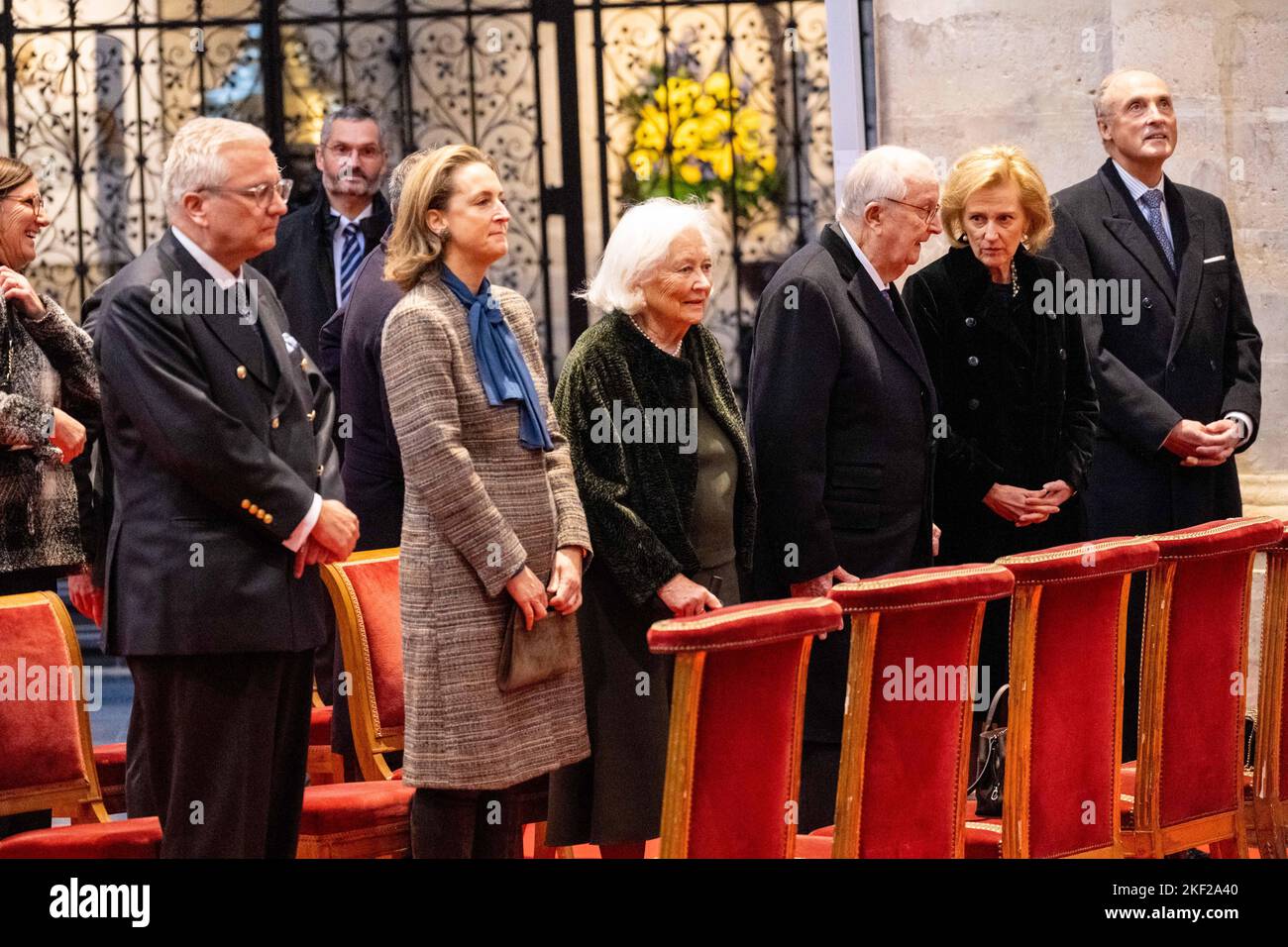 King Albert II and Queen Paola, Princess Astrid and Prince Lorenz, Prince Laurent and Princess ...