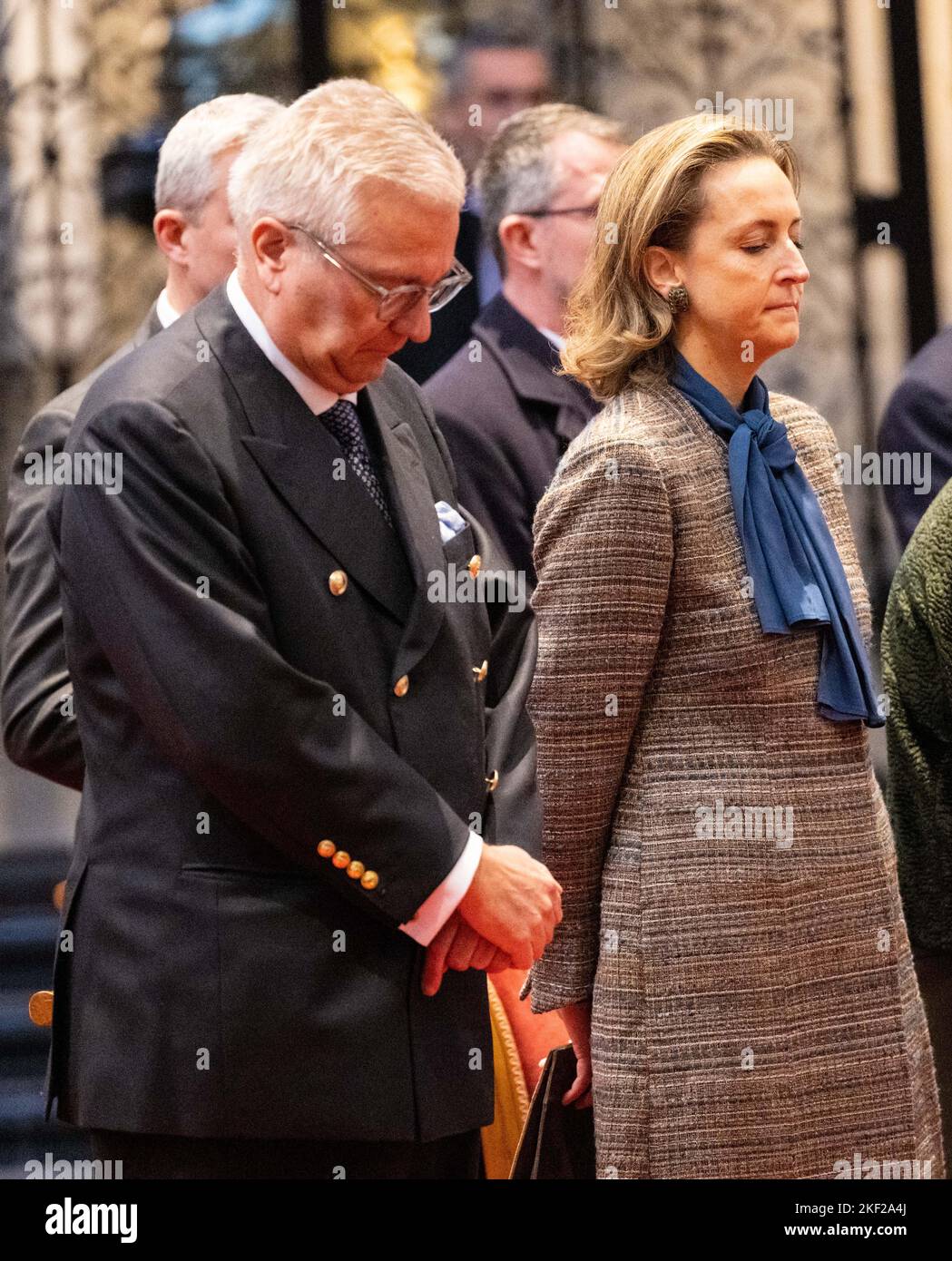 King Albert II and Queen Paola, Princess Astrid and Prince Lorenz, Prince Laurent and Princess ...