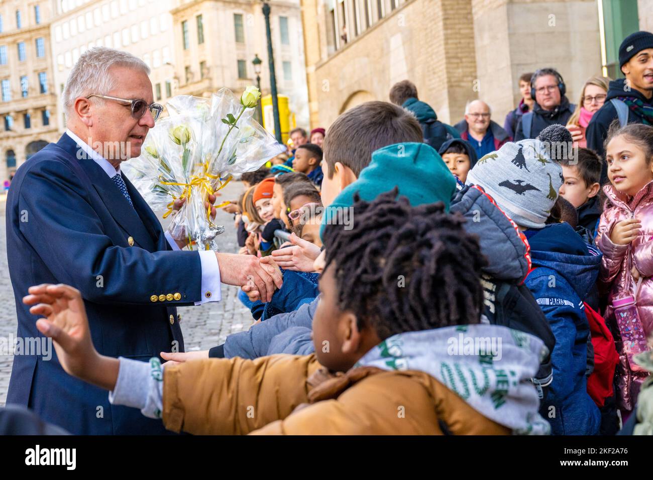 Prince Laurent attending Te Deum at the Saint Michael and Saint Gudula ...