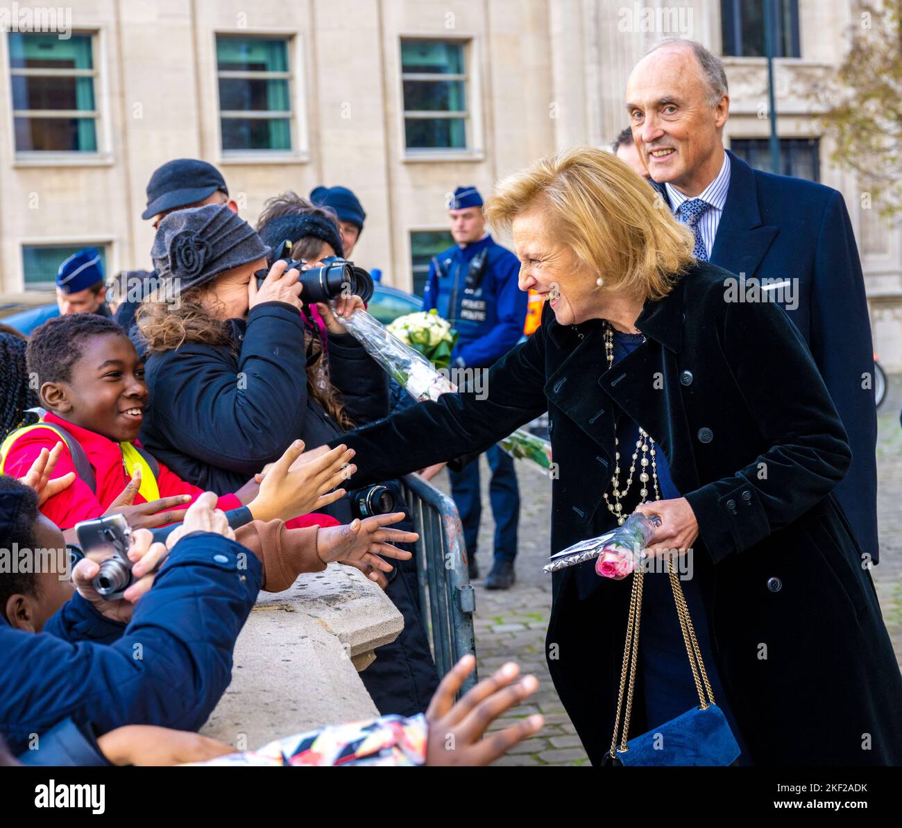 Princess Astrid and Prince Lorenz attending Te Deum at the Saint ...
