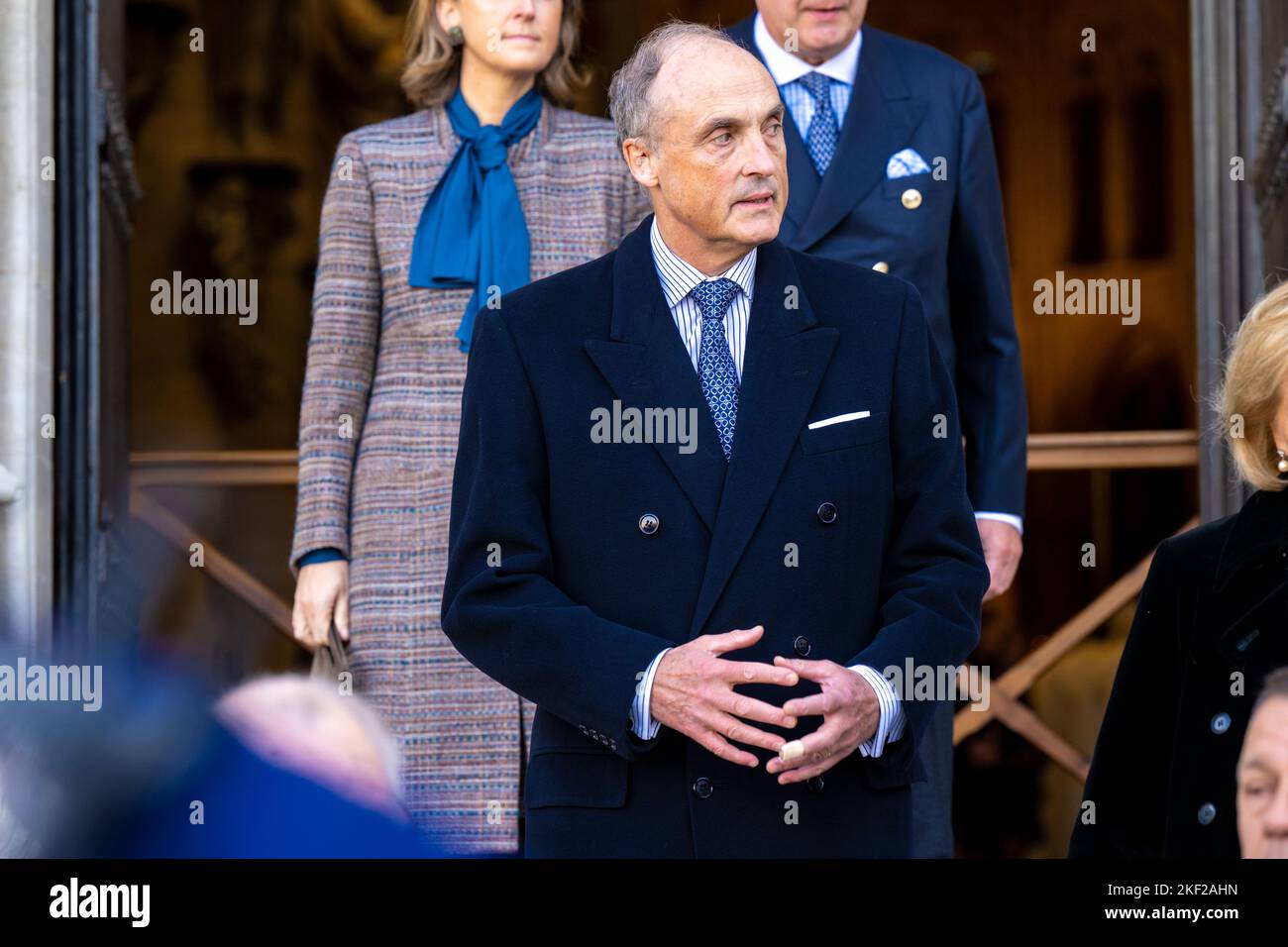 Prince Lorenz attending Te Deum at the Saint Michael and Saint Gudula Cathedral during King’s ...