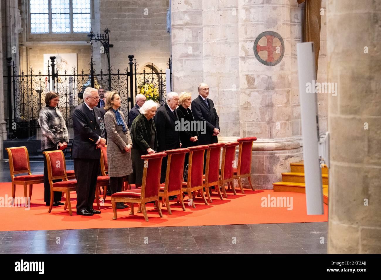 King Albert II and Queen Paola, Princess Astrid and Prince Lorenz, Prince Laurent and Princess ...