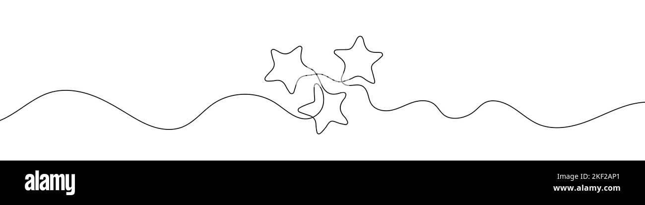 Continuous line drawing of star. One line drawing background. Vector ...