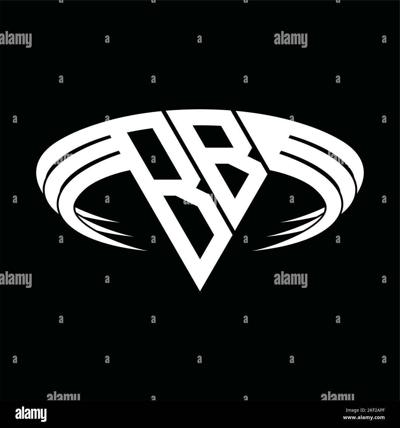 BB Logo letter monogram with triangle slice shape design template Stock ...