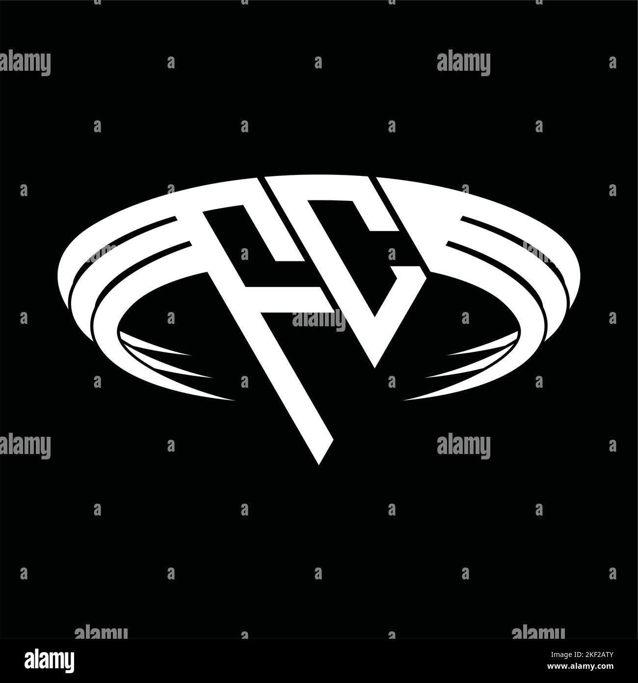 FC Logo letter monogram with triangle slice shape design template Stock Vector Image & Art - Alamy