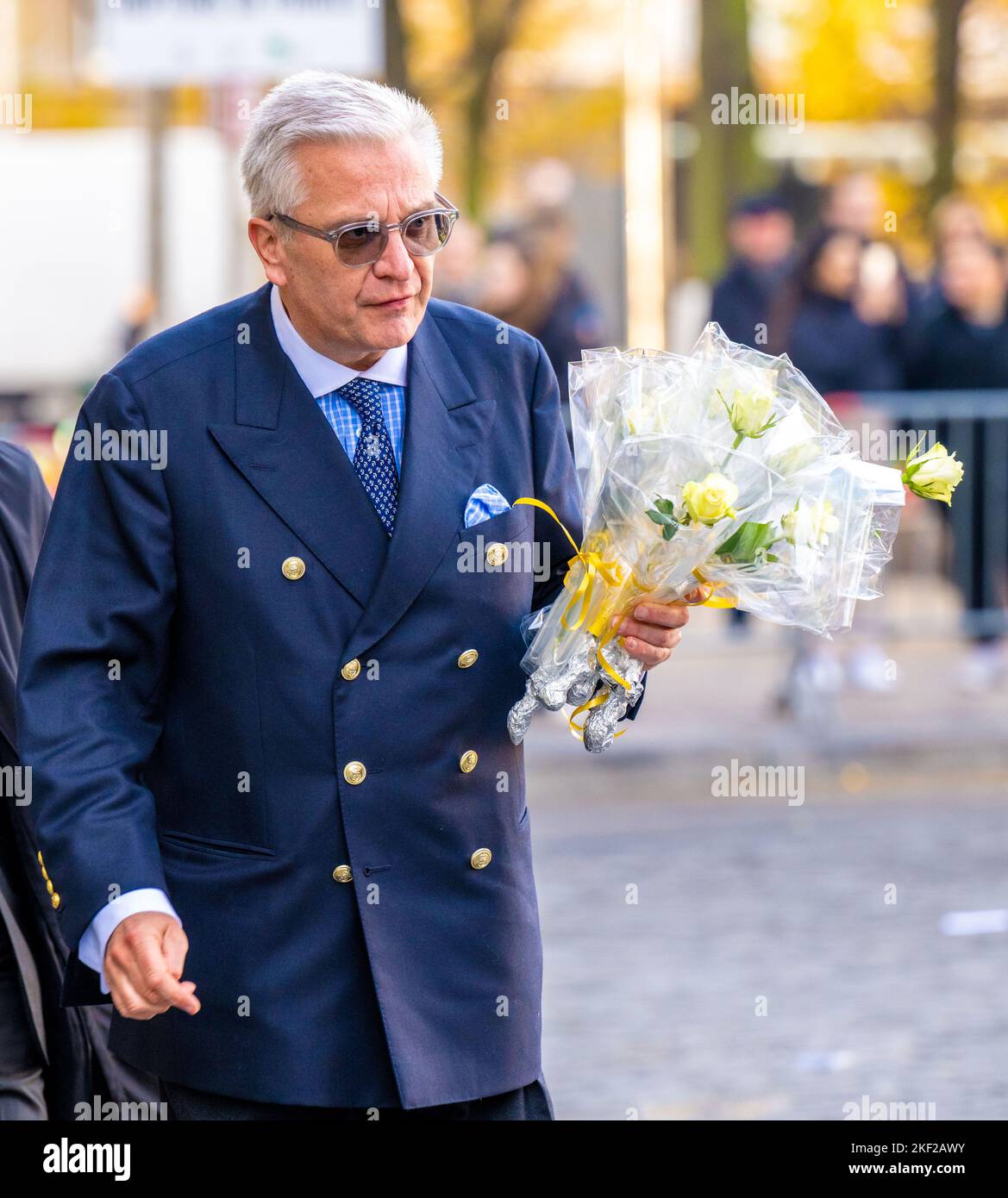 Prince Laurent attending Te Deum at the Saint Michael and Saint Gudula ...