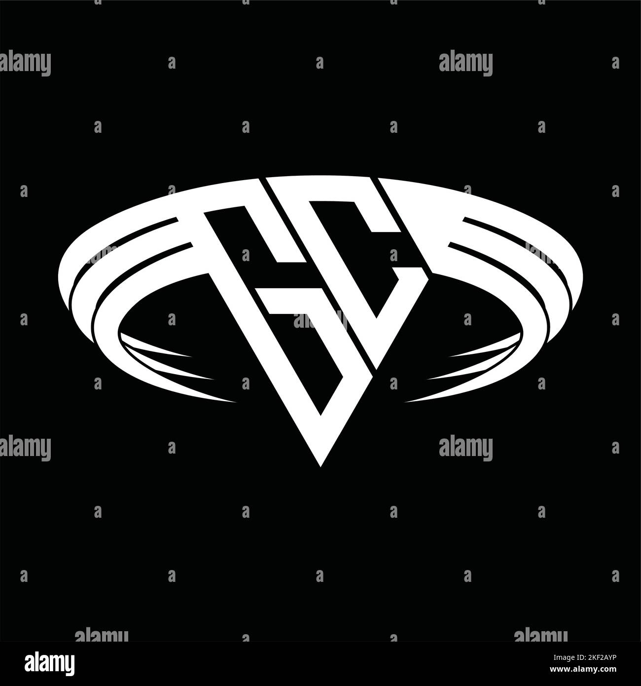 GC Logo letter monogram with triangle slice shape design template Stock Vector Image & Art - Alamy
