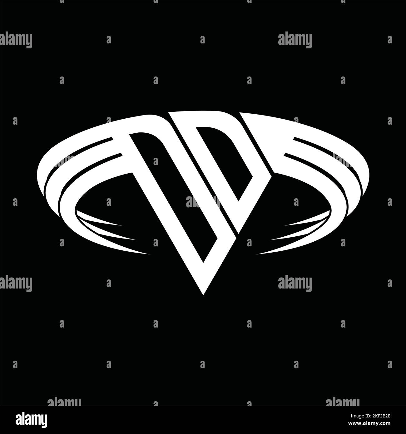 DD Logo letter monogram with triangle slice shape design template Stock ...