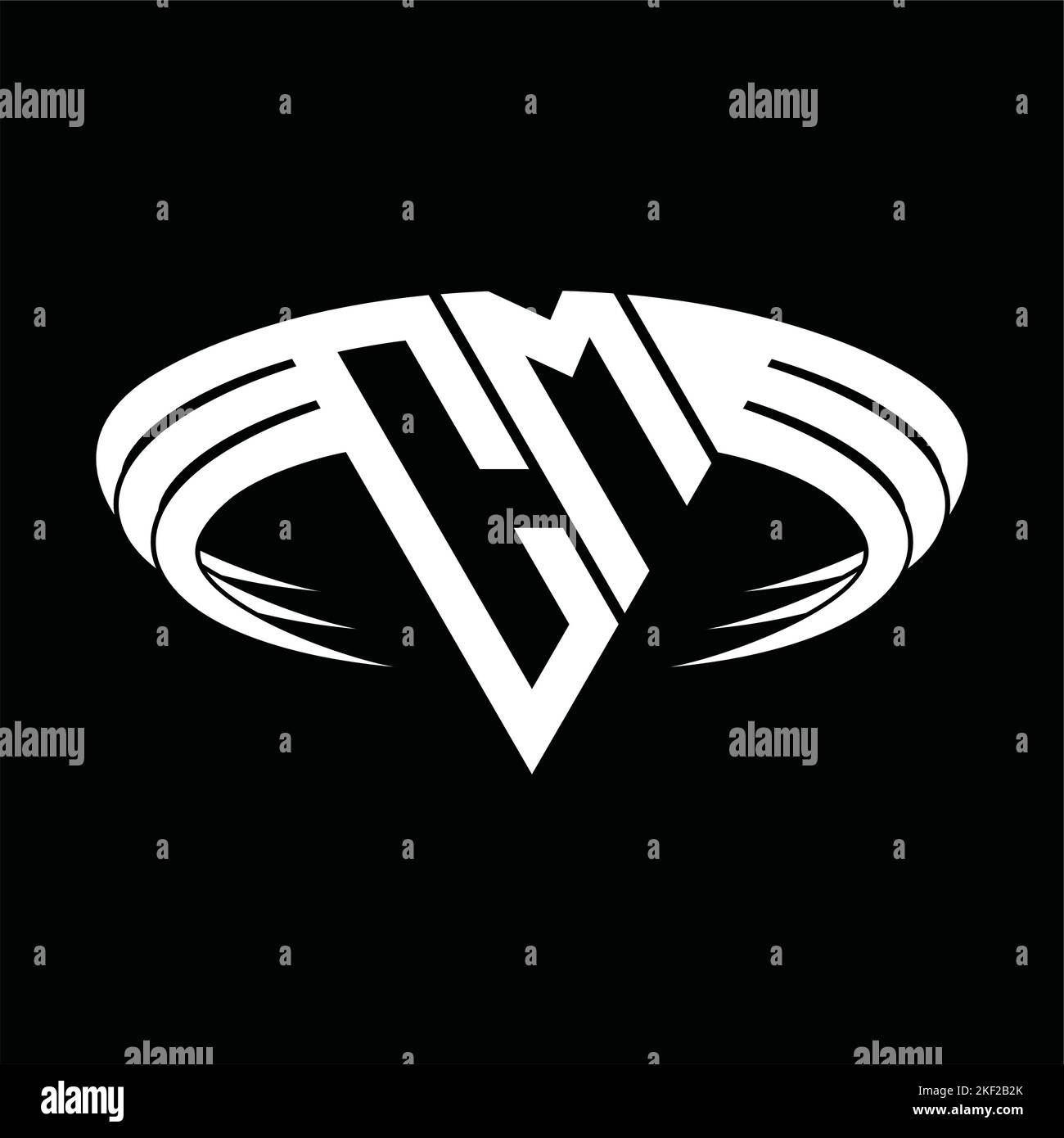 CM Logo letter monogram with triangle slice shape design template Stock ...