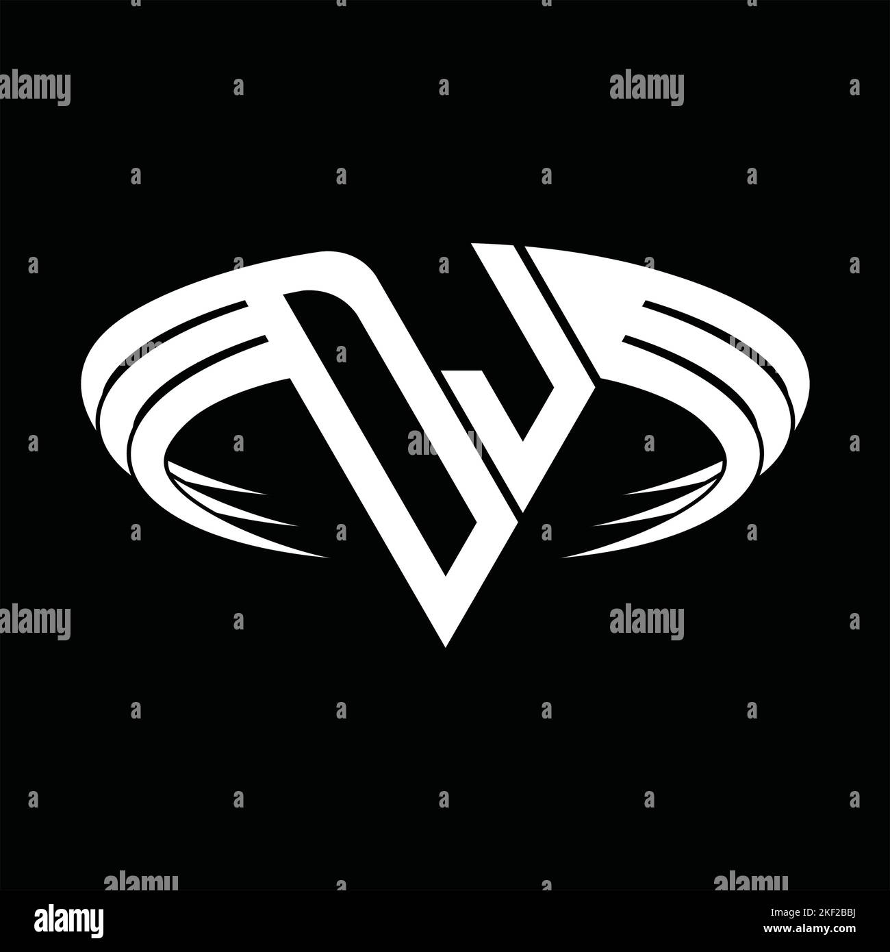 DJ Logo letter monogram with triangle slice shape design template Stock ...