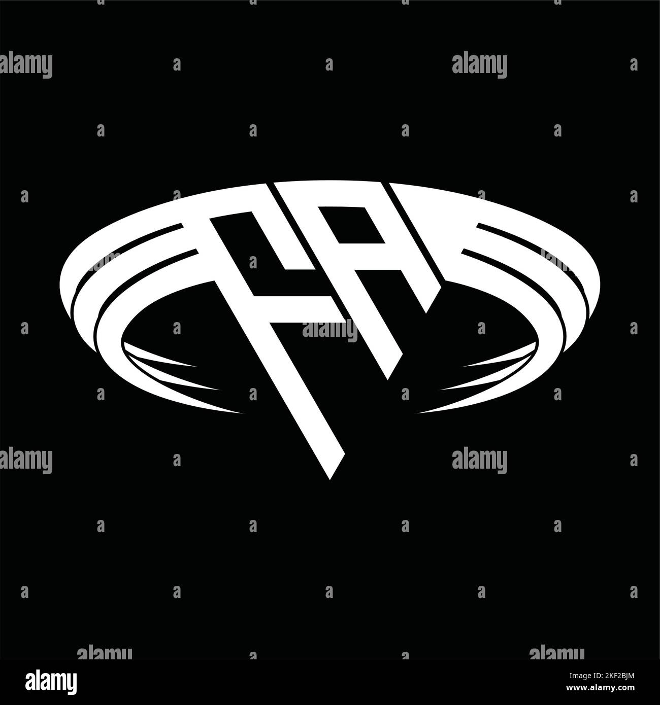 FA Logo letter monogram with triangle slice shape design template Stock ...