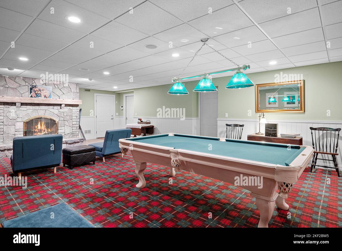 A game room interior of a large contemporary house Stock Photo - Alamy