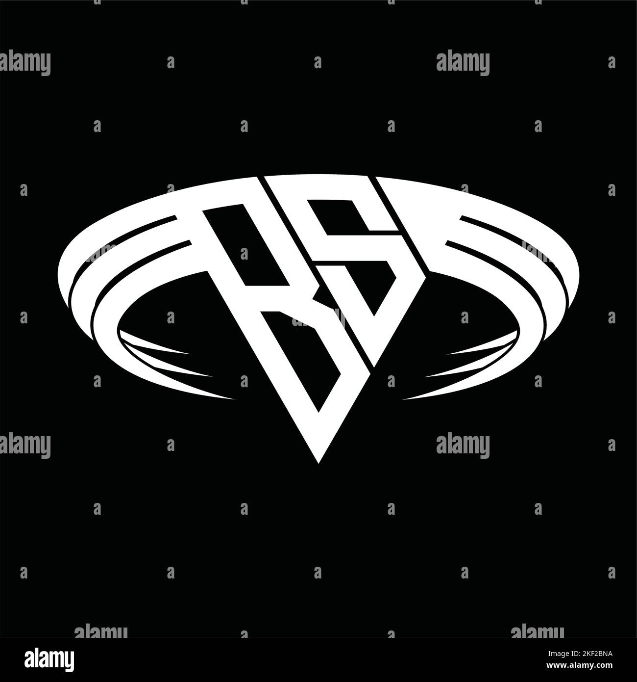 BS Logo letter monogram with triangle slice shape design template Stock ...