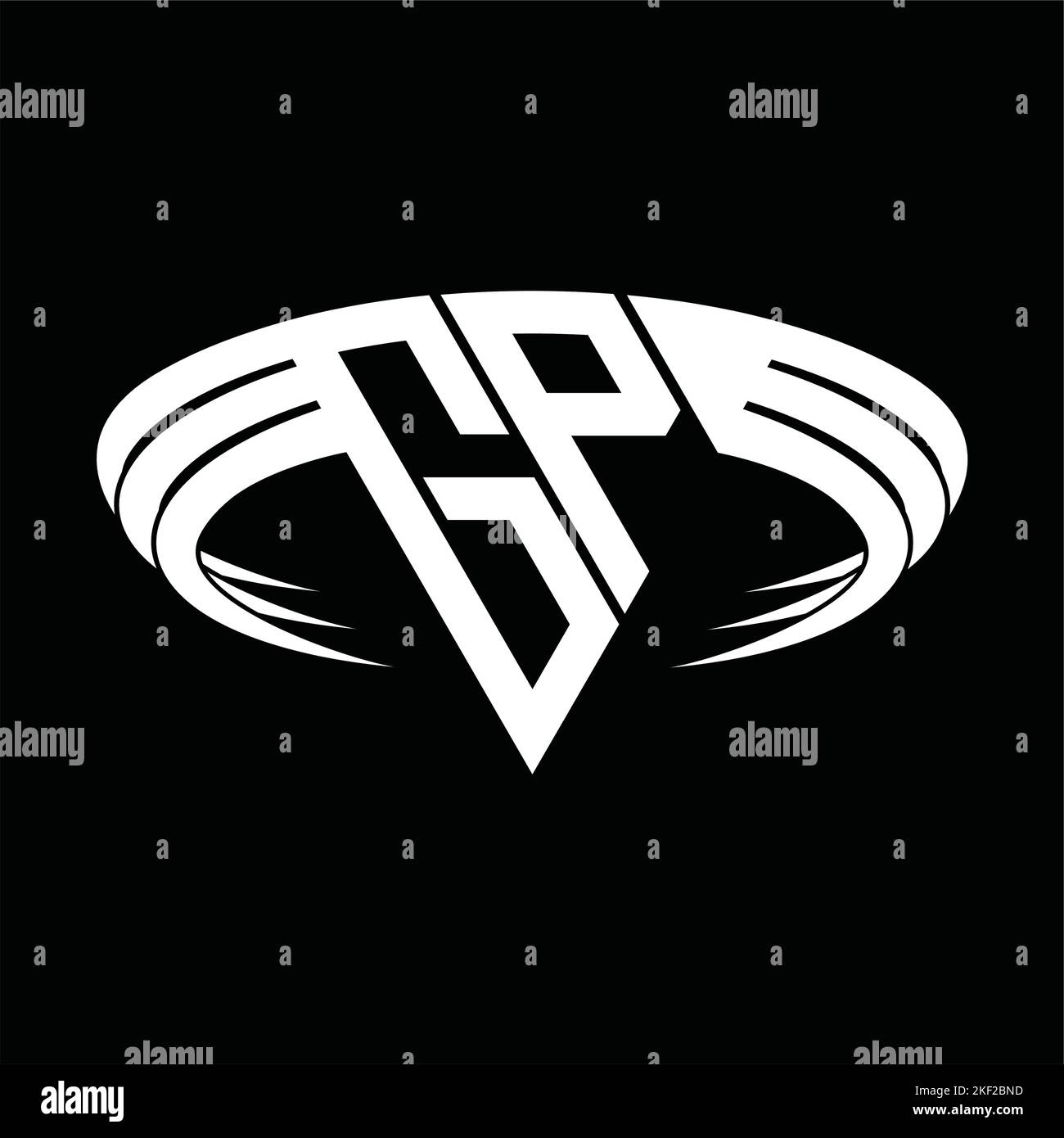 GP Logo letter monogram with triangle slice shape design template Stock ...